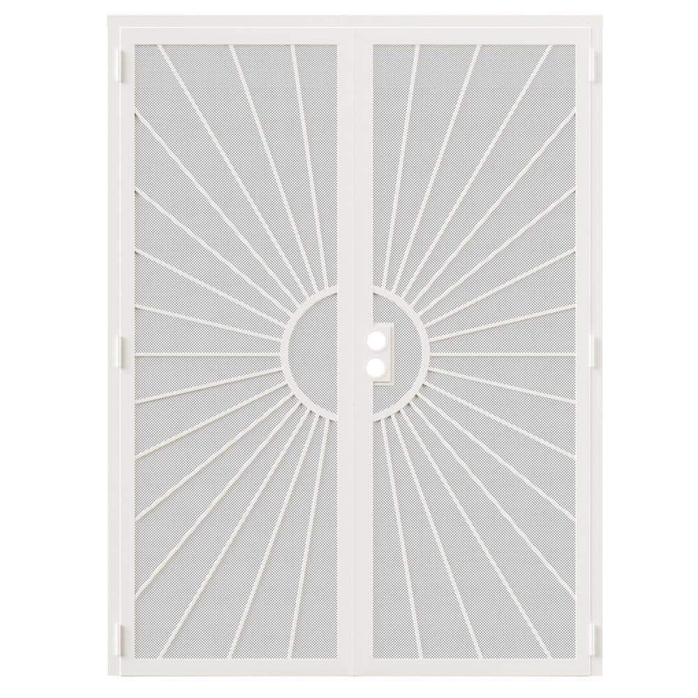 EH PUERTA 64 in. x 80 in. Universal/Reversible Hinging White Surface ...