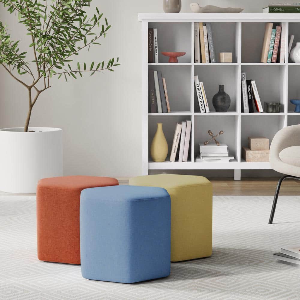 Simpli Home Brock 16 in. Wide Contemporary Irregular Footstool in Dijon ...