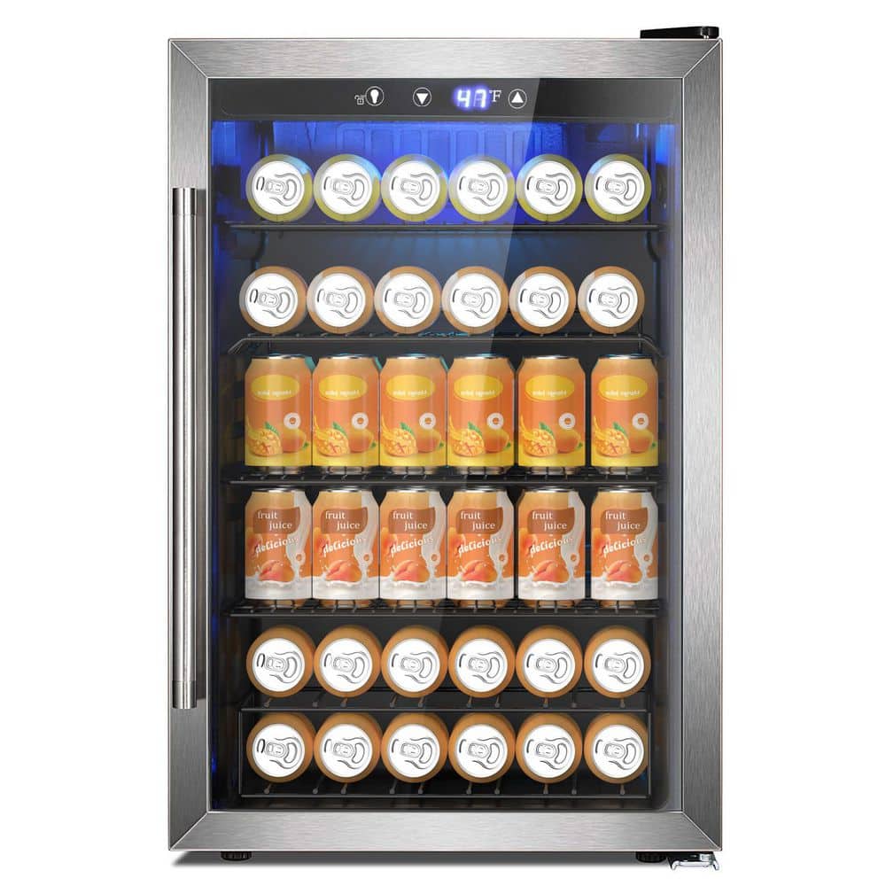 COWSAR 20.28 in. Single Zone 37-Wine Bottles and 120-Cans Beverage and ...