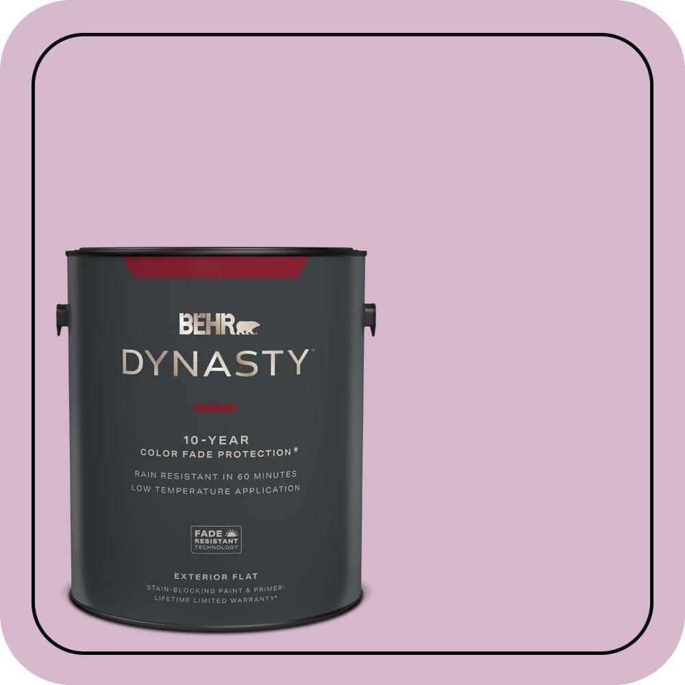 BEHR DYNASTY 1 gal. #680D-4 Velvet Slipper Flat Exterior Stain-Blocking ...