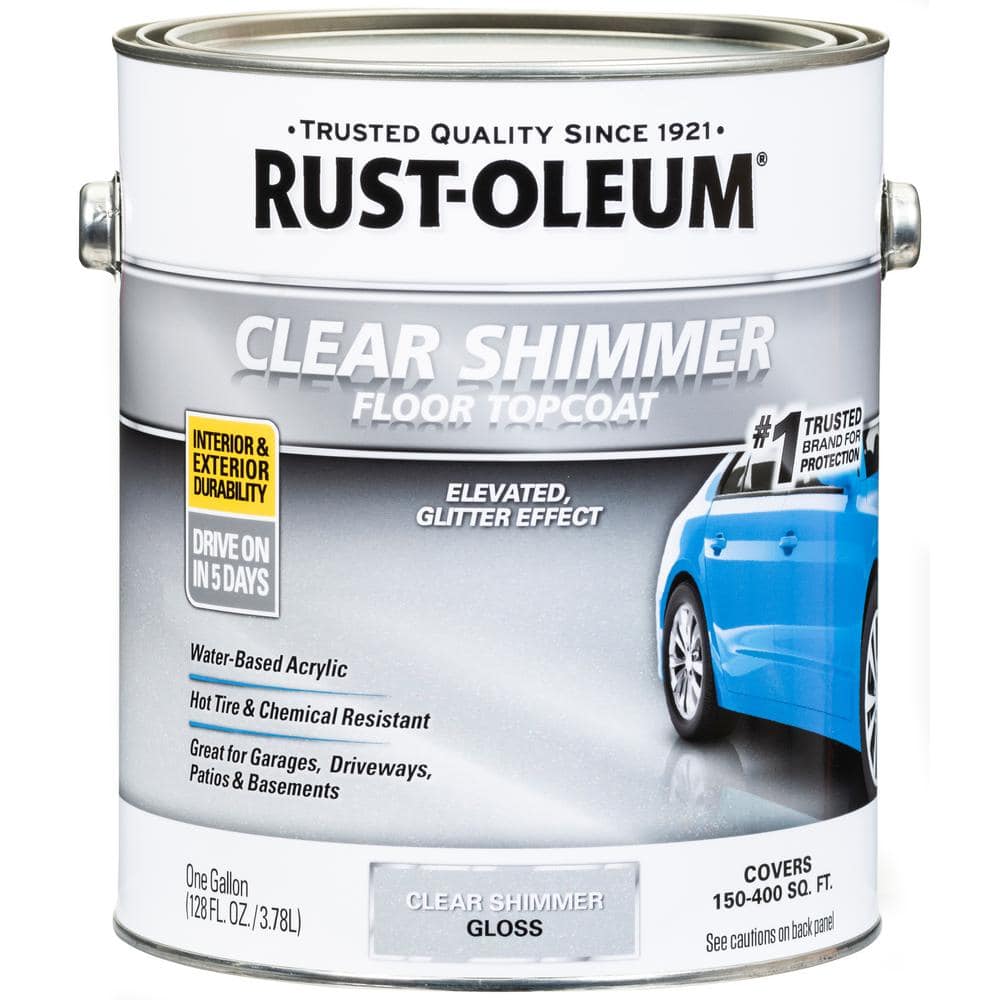 Reviews for Rust-Oleum 1 gal. Clear Shimmer Concrete and Floor Top Coat ...