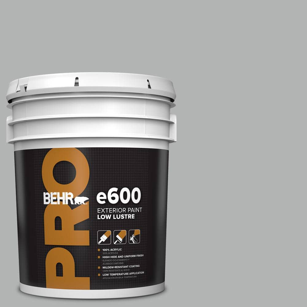 BEHR PRO 5 gal. #PPU26-08 Silverstone Low Luster Exterior Paint PR62005 ...