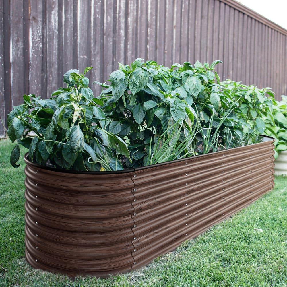 Reviews for VEIKOUS Carbonized Galvanized Steel Raised Garden Bed 9-in ...