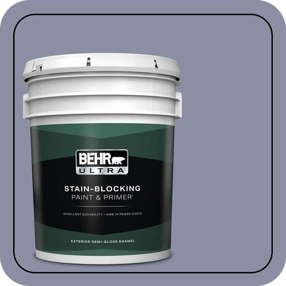 BEHR ULTRA 5 gal. #620F-4 Violet Shadow Semi-Gloss Enamel Exterior ...
