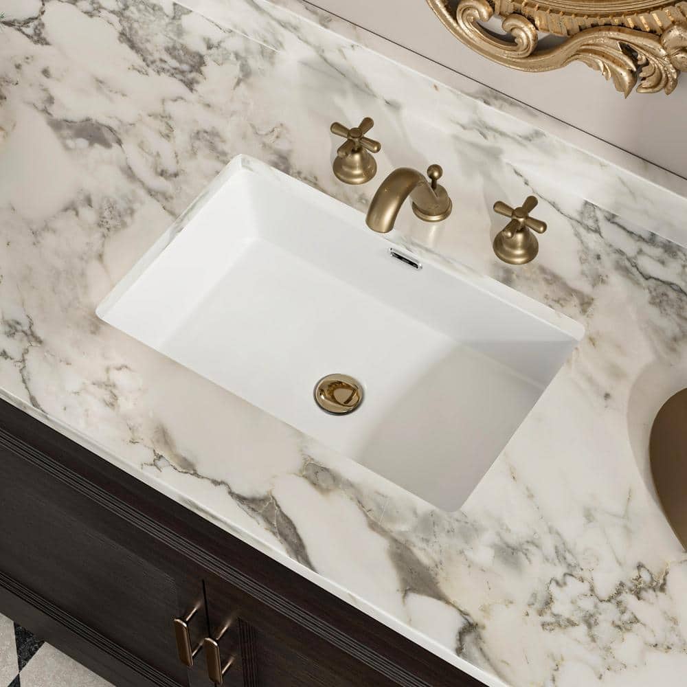Los Flexi 24 in. Rectangular Undermount Bathroom Sink, Undercounter ...