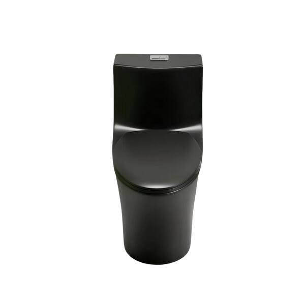 Boosicavelly 1-Piece 1.1/1.6 GPF Dual Flush Elongated Toilet in Matte ...