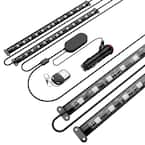 Govee RGBIC Smart Integrated LED Interior Car Lights 12 Volt 3.9 ft. Black Under Cabinet Light with Remote 1 Pack H6119AA1 The Home Depot