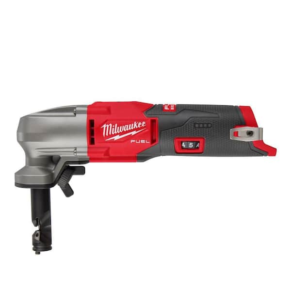 Milwaukee M12 FUEL 12 Volt Lithium Ion Brushless Cordless 16 Gauge Variable Speed Nibbler Tool Only 2476 20 The Home Depot