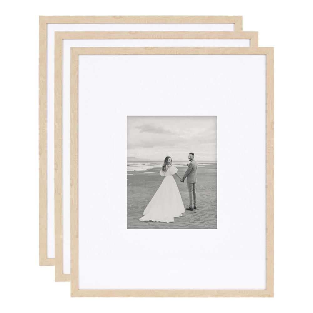Kate and Laurel Gallery Natural 16 in. x 20 in. Plastic Picture Frame ...