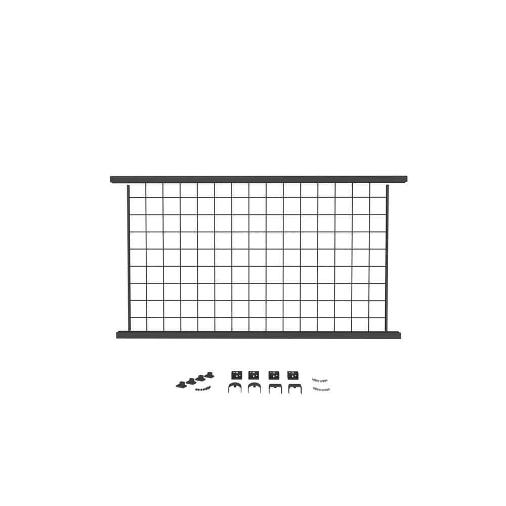 WESTBURY Sorrento C61 36 in. x 60 in. Black Fine Texture Aluminum Level ...