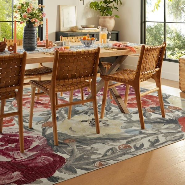 Ruggable Machine Washable Rug with Standard Pad - Camellia Currant 8 ft ...