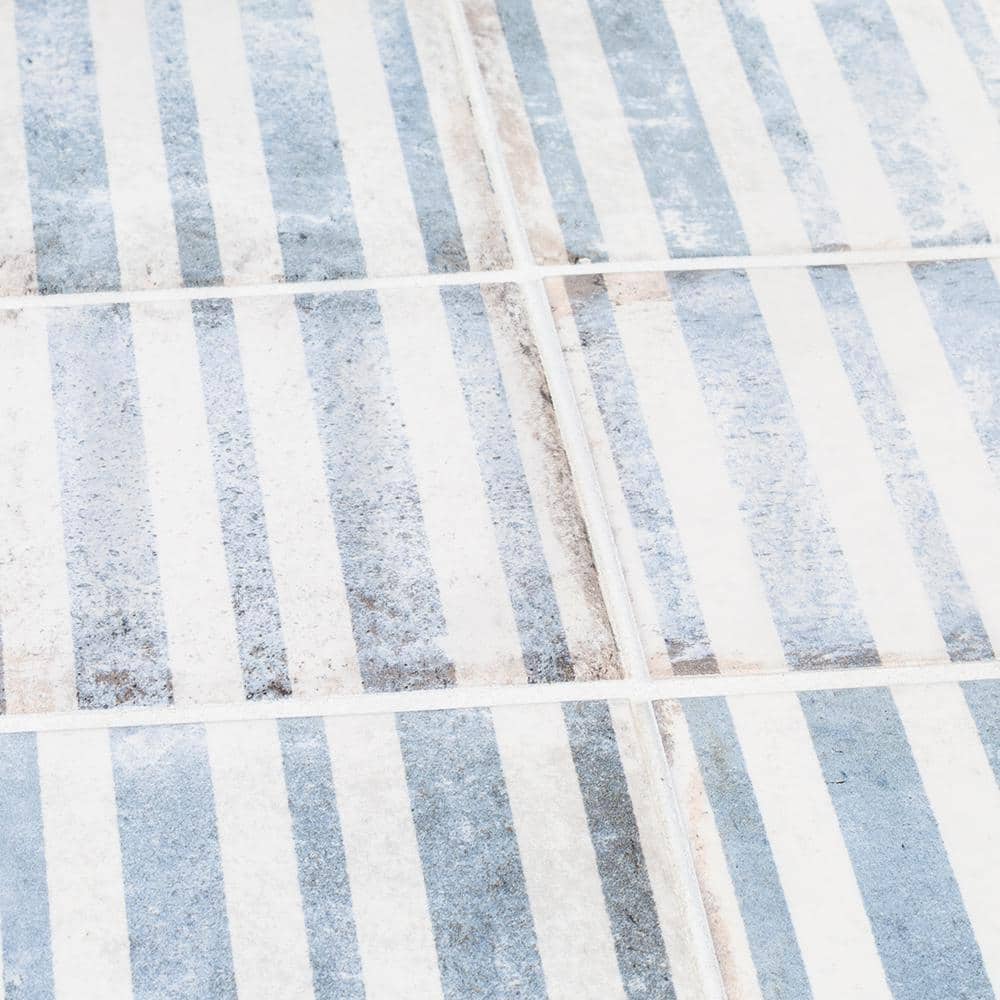 Jeffrey Court Headwind Blue 4.25 in. x 4.25 in. Square Gloss Porcelain ...