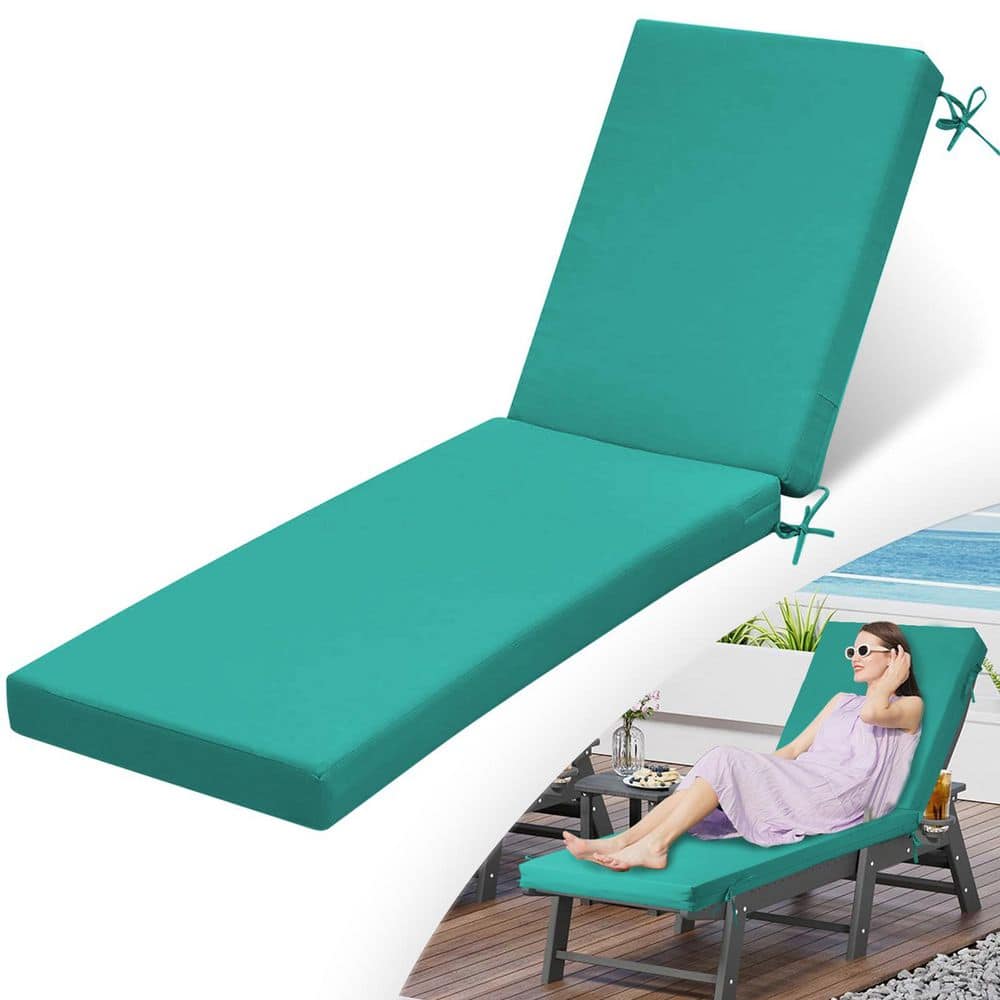 Outdoor Chaise Lounge Cushion, 72"x21"x3", Fade-Resistant Patio Chair ...
