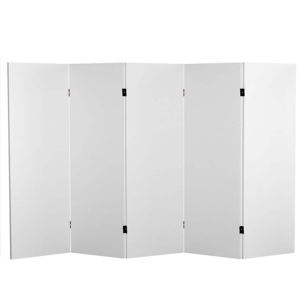 RED LANTERN 4 ft. Short Do It Yourself Canvas Folding Screen - 5 Panel ...