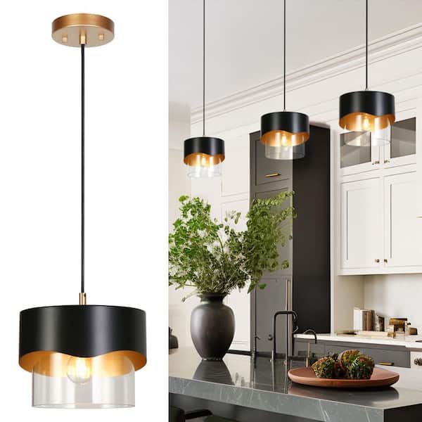 Black And Gold Pendant Lights For Kitchen Island