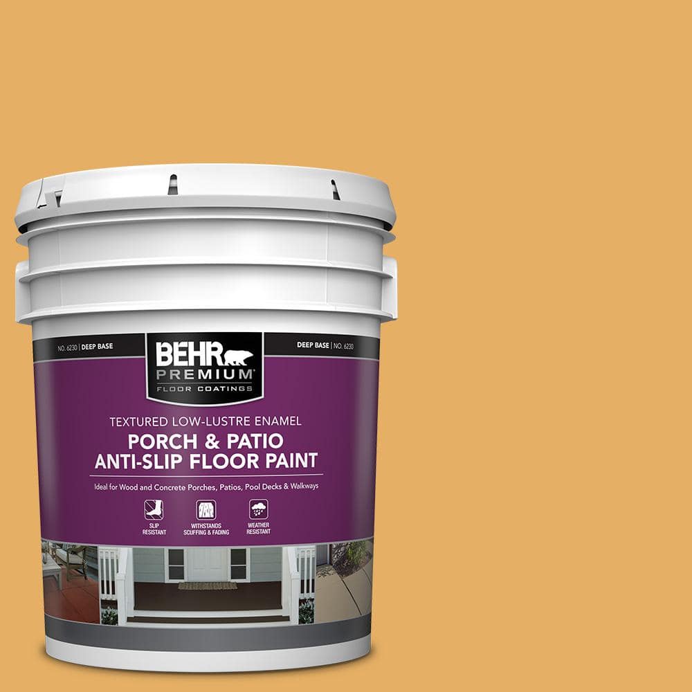 BEHR PREMIUM 5 gal. #MQ4-11 Lamplit Textured Low-Lustre Enamel Interior ...