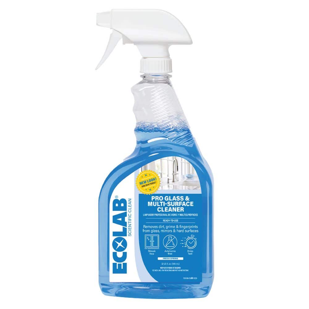 ECOLAB 32 oz. Ammonia-Free Pro Glass Cleaner and Multi-Surface Cleaner ...