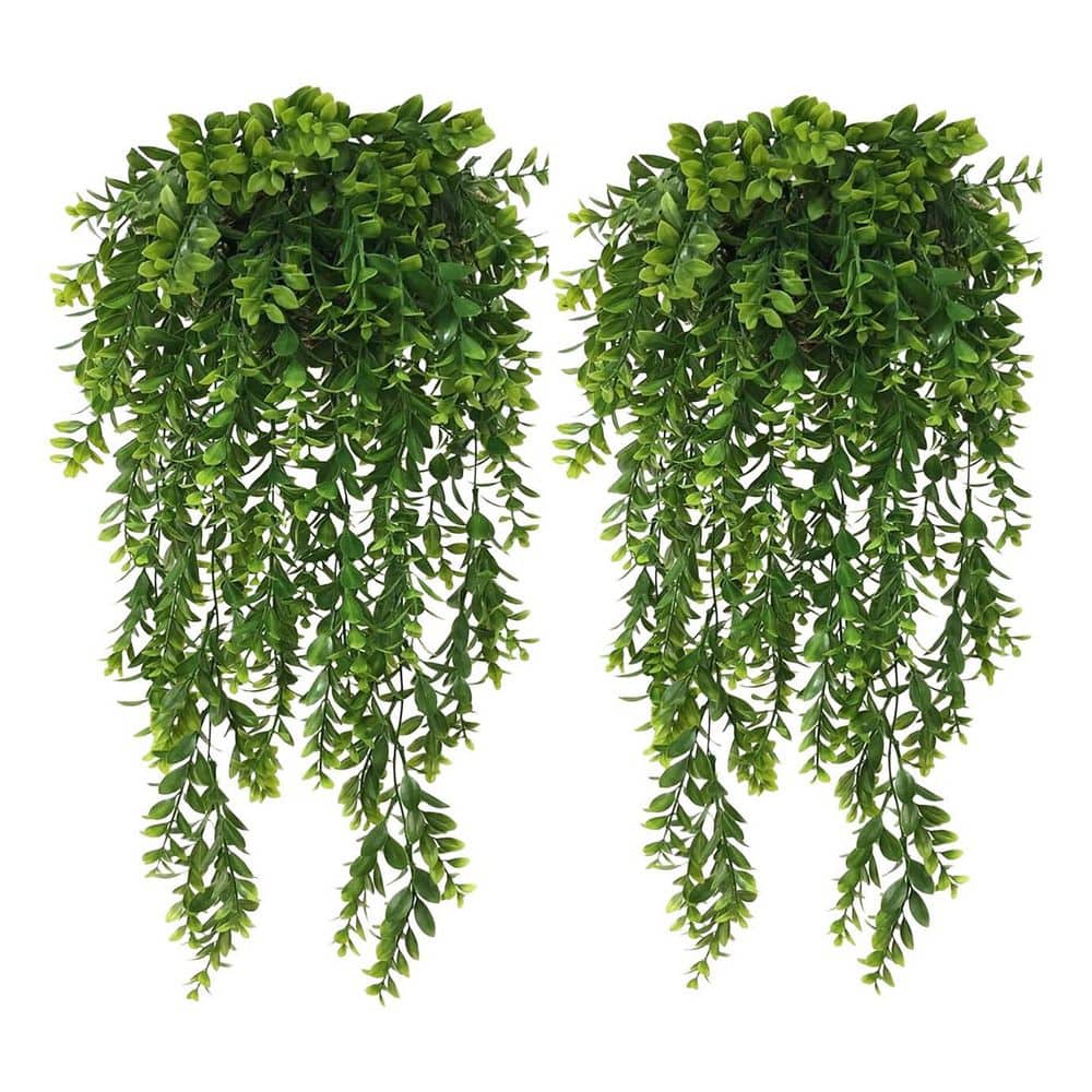 0.5 in. Green Indoor/Outdoor Artificial Ivy Hanging Shrub Plant for ...