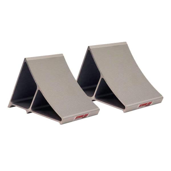 Extreme Max Premium Lightweight Aluminum Wheel Chock with Ribbed Slope ...