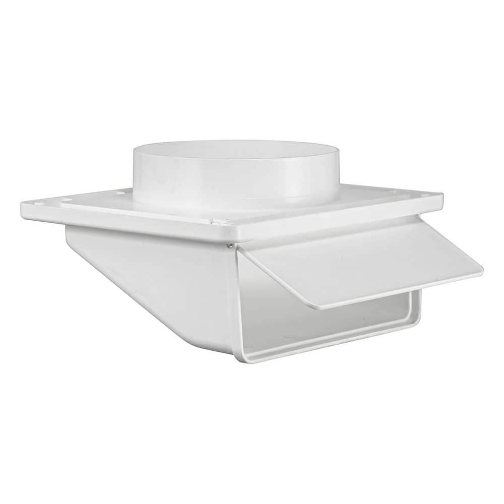 Lambro 6 in. Plastic Exhaust Soffit Bath Fan Vent with Damper, 146W ...