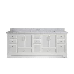 Willow Collections Alys 84 in. W x 22 in. D x 36 in. H Double Sink Bath ...