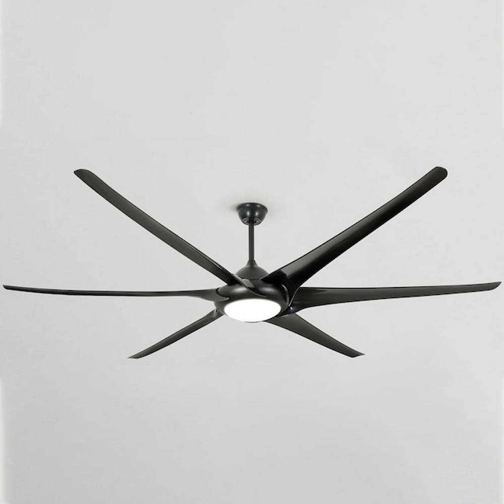 100 in. LED Indoor Black Ceiling Fan with Lights and Remote, LED ...