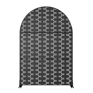 MAYEERTY 1-Piece 72 in. x 47 in. Outdoor White Metal Privacy Panel ...