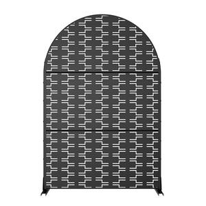 MAYEERTY 1-Piece 72 in. x 47 in. Outdoor Black Metal Privacy Panel ...