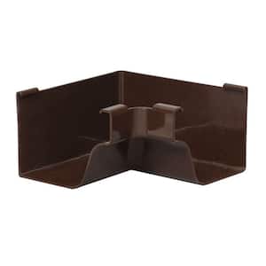 Amerimax Home Products 5 in. Brown Vinyl K-Style Inside Gutter Miter ...