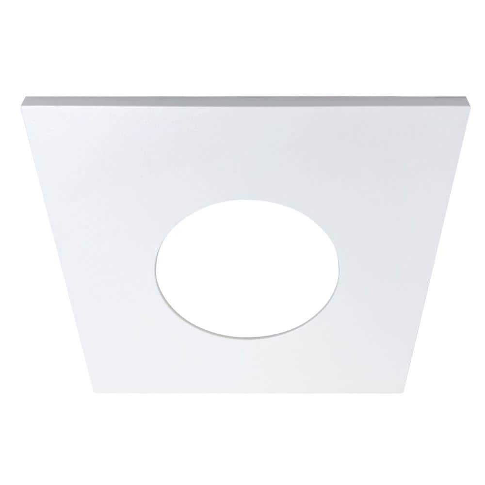 HALO JBD 4 in. Square Flat Designer Trim in Paintable Matte White ...