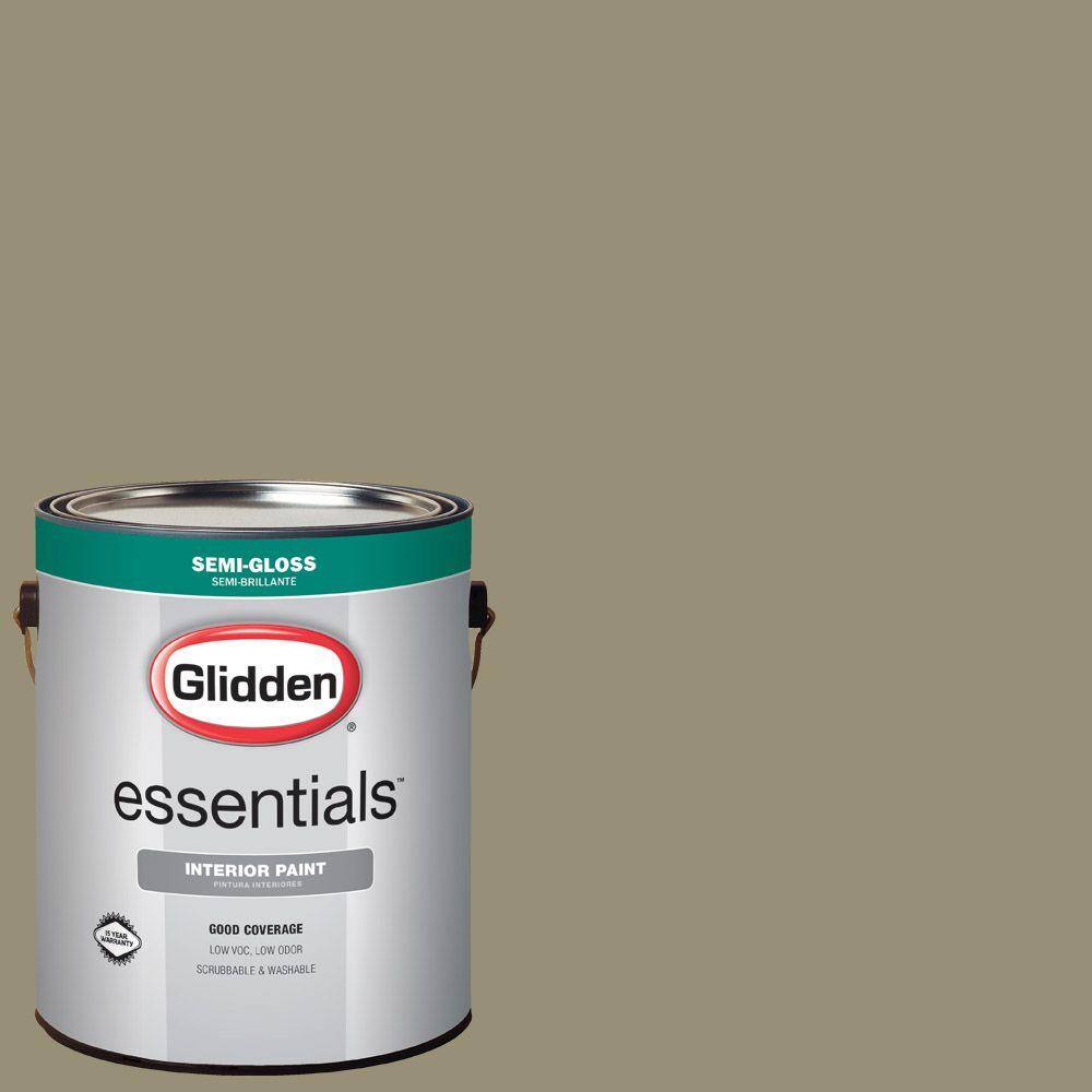 Glidden Essentials 1 gal. #HDGWN64D Deep Ravine Green Semi-Gloss ...