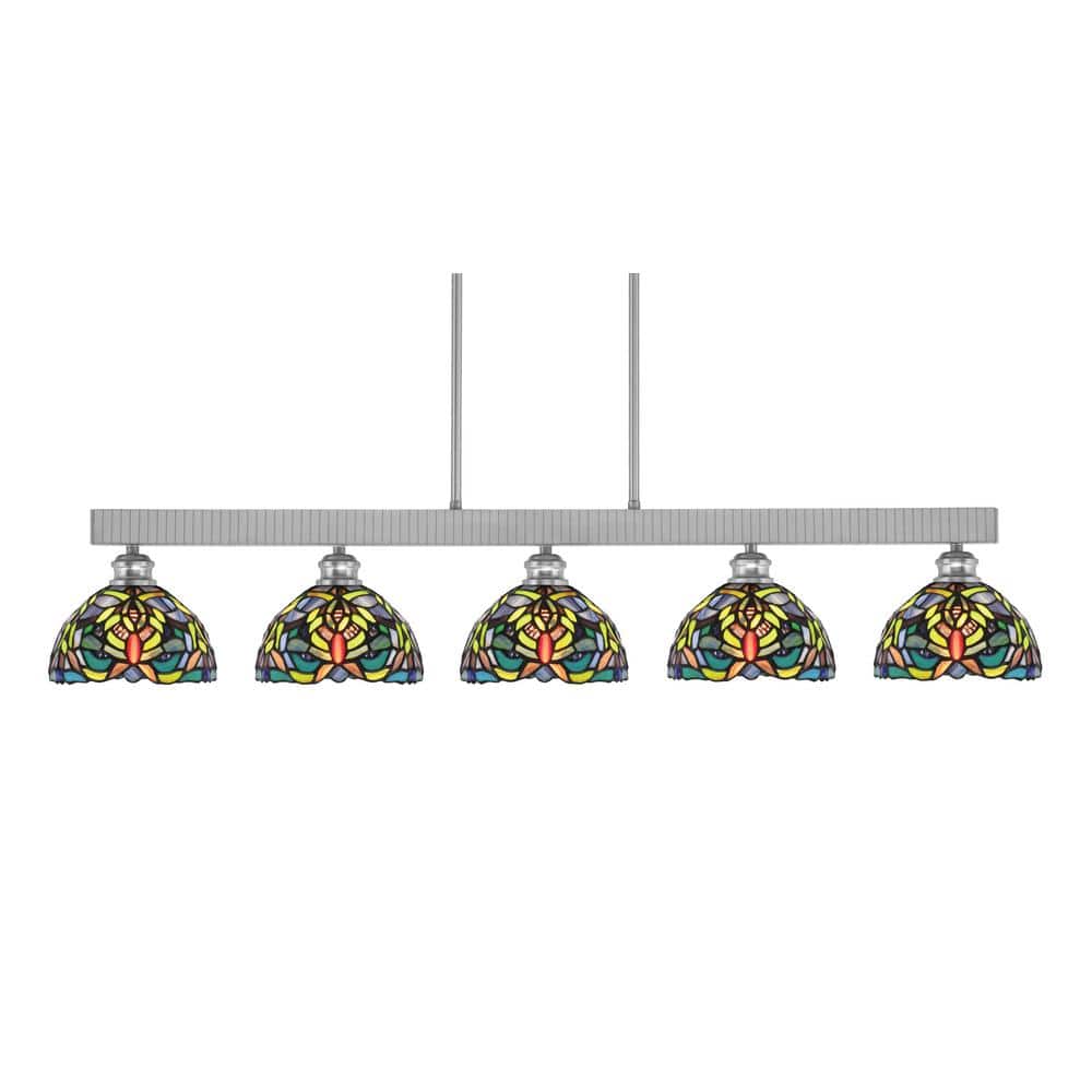 Albany 60-Watt 5-Light Brushed Nickel Linear Pendant Light with ...