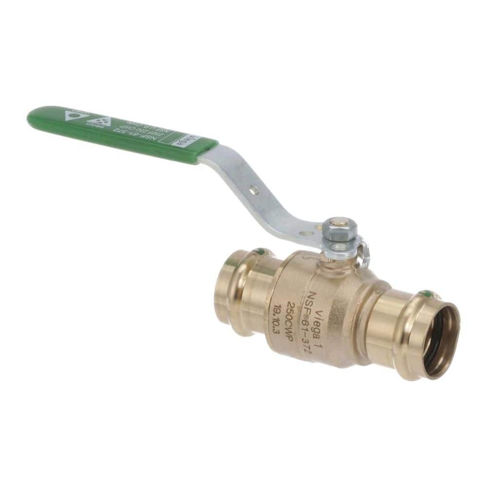 Viega ProPress 1 in. Press Zero-Lead Bronze Ball Valve 77290 - The Home ...