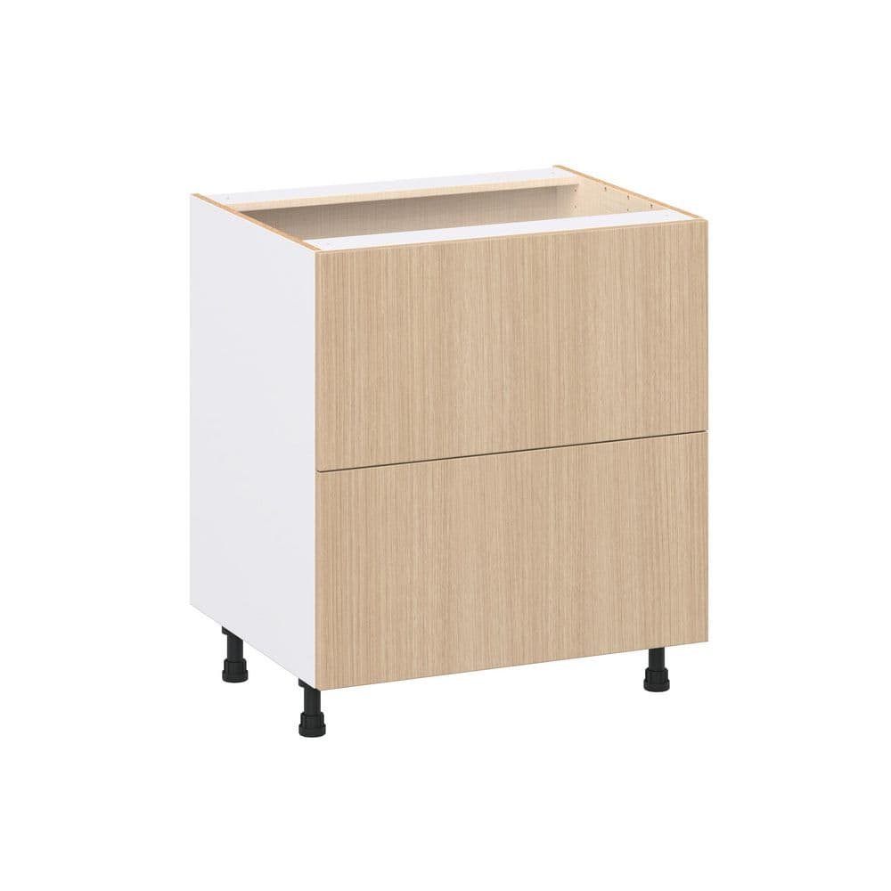 J COLLECTION Timberline Mojavi Oak Slab Assembled Base Kitchen Cabinet ...