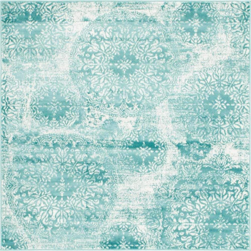 Unique Loom Sofia Grand Turquoise 6' 0 x 6' 0 Square Rug 3141569 - The ...
