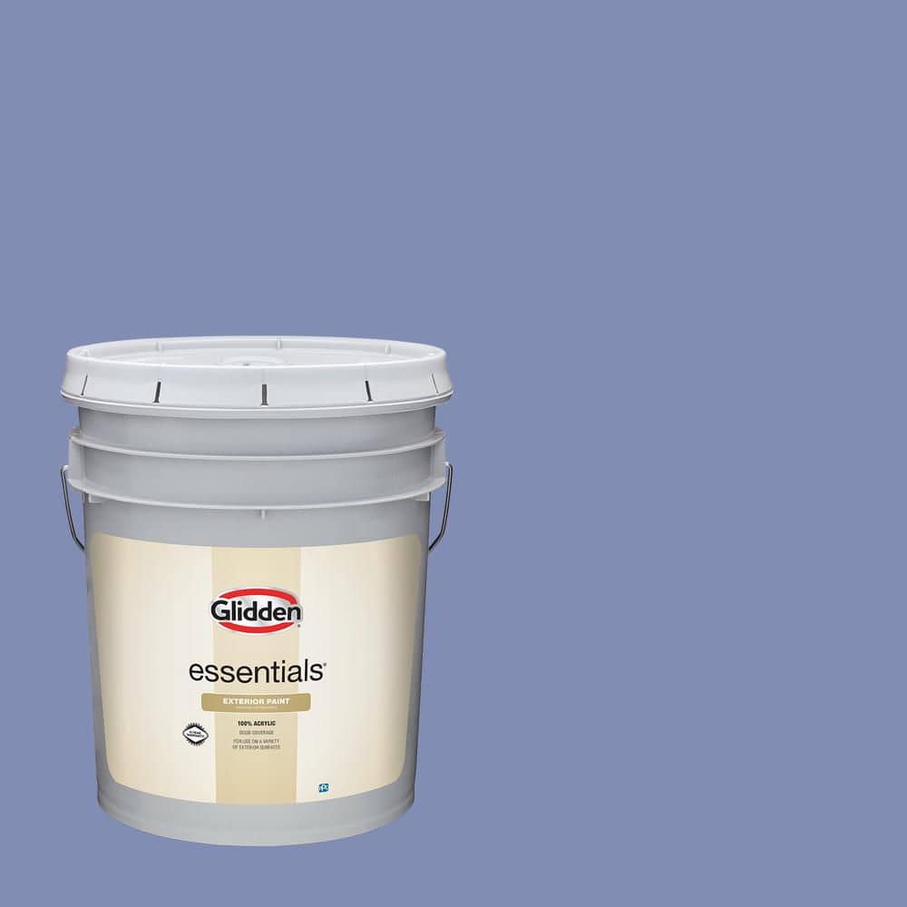 Glidden Essentials 5 gal. PPG1167-5 Skysail Blue Satin Exterior Paint ...