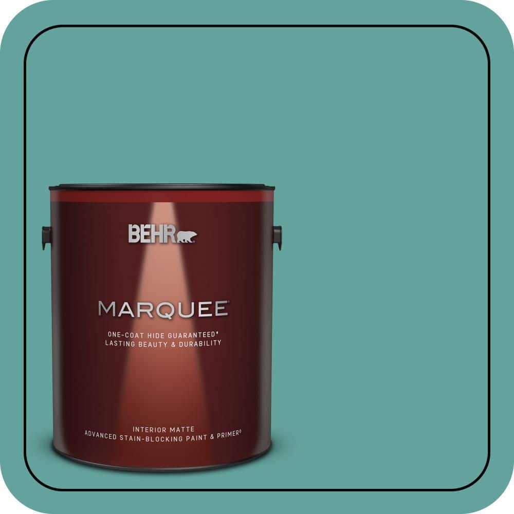 BEHR MARQUEE 1 gal. #M450-5 Aqua Rapids One-Coat Hide Matte Interior ...