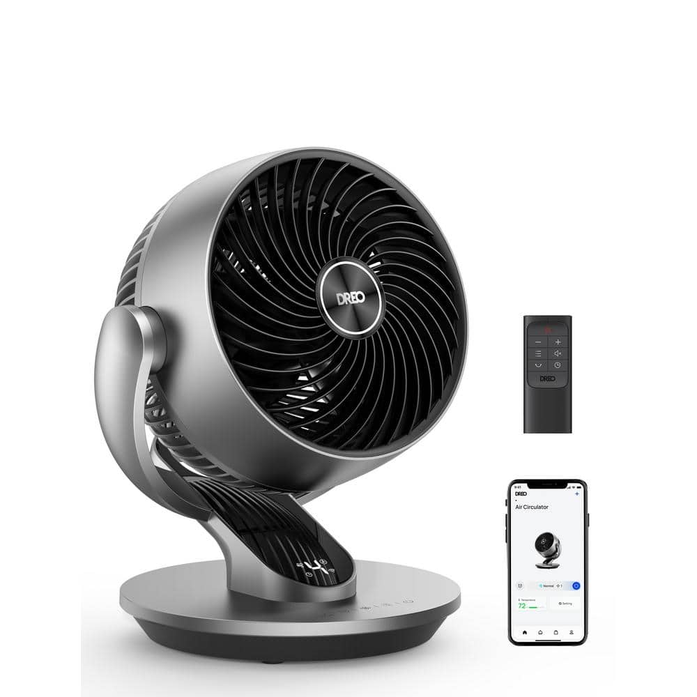 DREO 9 in. Smart Desk Fan for Circulation, 120° Vertical, 90 ...