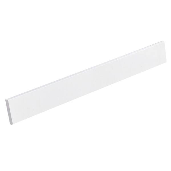 LANDOLT Classic Linearis 42 in. W Quartz Vanity Backsplash in White ...