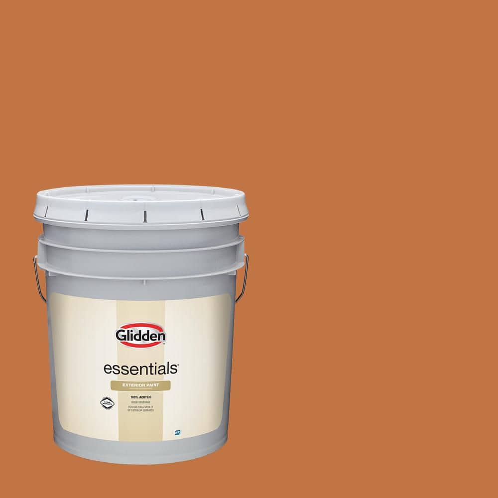 Glidden Essentials 5 gal. PPG1200-6 Ginger Root Satin Exterior Paint ...