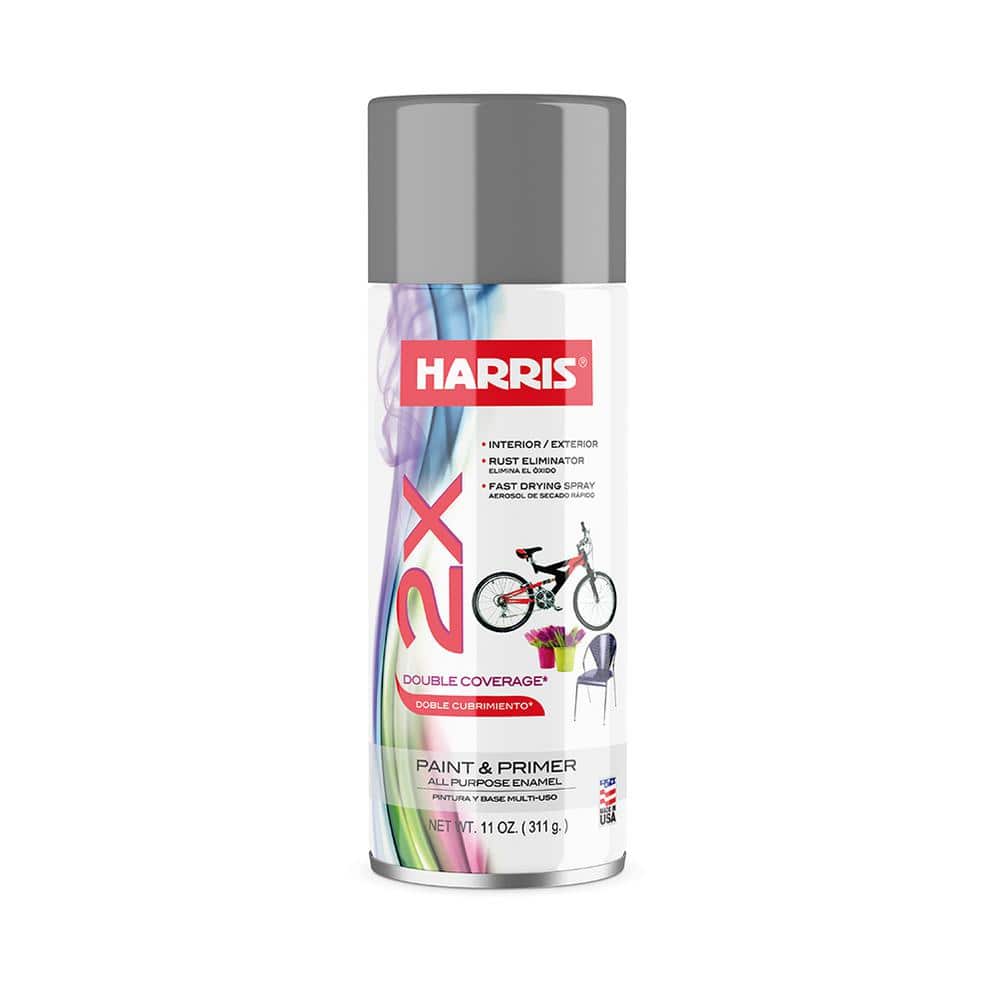 Harris 11 oz. Gloss Enamel Light-Gray Spray Paint 38131 - The Home Depot