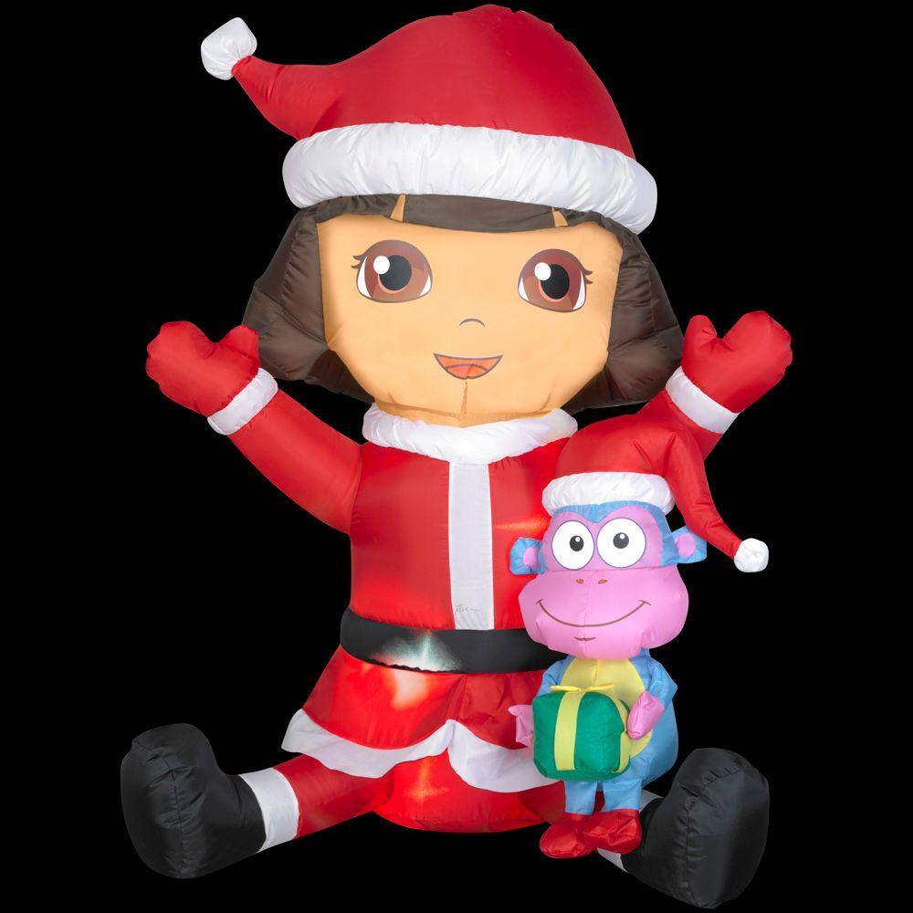 Home Accents Holiday 4 ft. Airblown Lighted Dora 83764 - The Home Depot