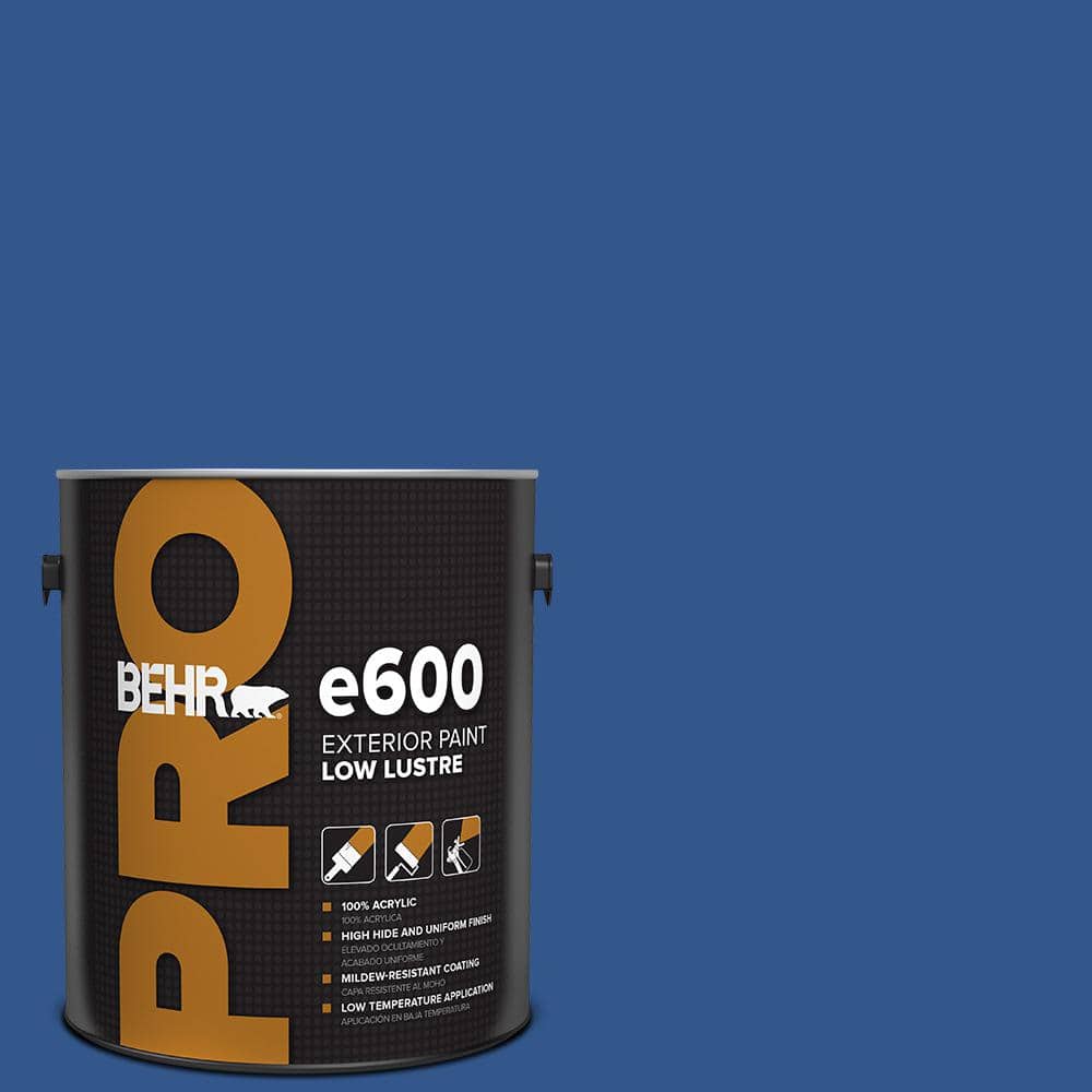 BEHR PRO 1 gal. #PPU15-03 Dark Cobalt Blue Low Luster Exterior Paint ...