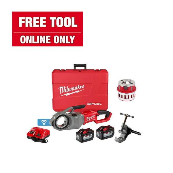 Milwaukee M18 Fuel One-Key Cordless Brushless Pipe Threader Kit w/(2 ...