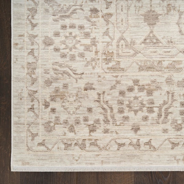 Nourison Outlines Ivory Grey 9 ft. x 12 ft. All-over design Traditional ...
