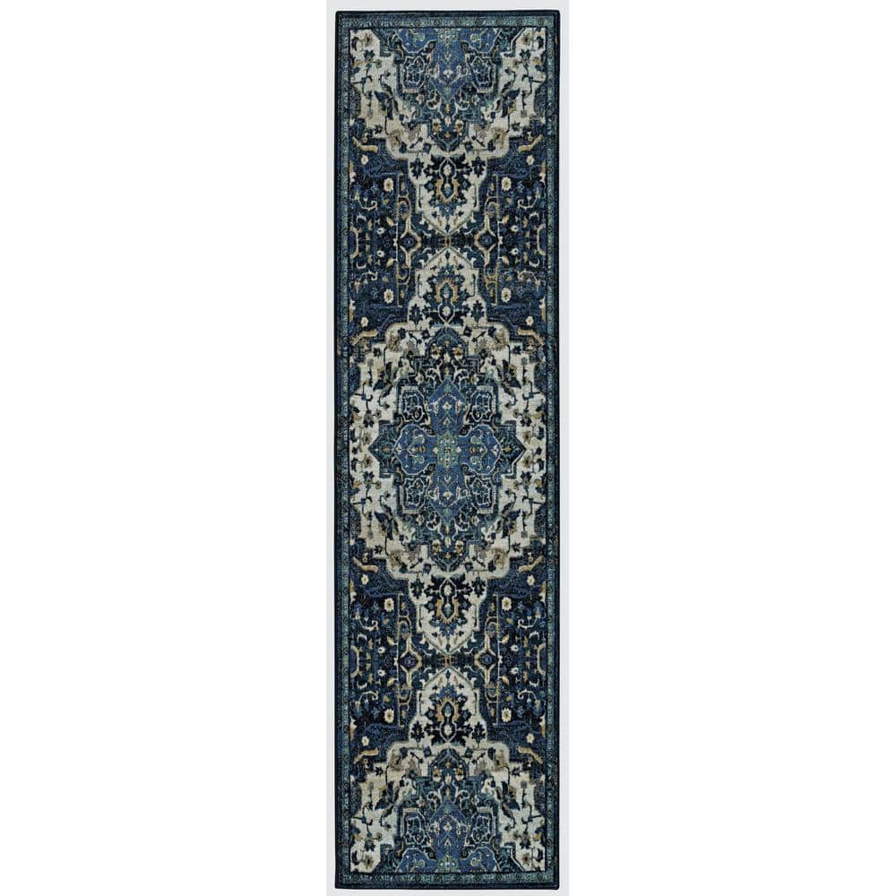 Mohawk Home Emiko Blue 2 ft. x 6 ft. Oriental Runner Rug 108579 - The ...