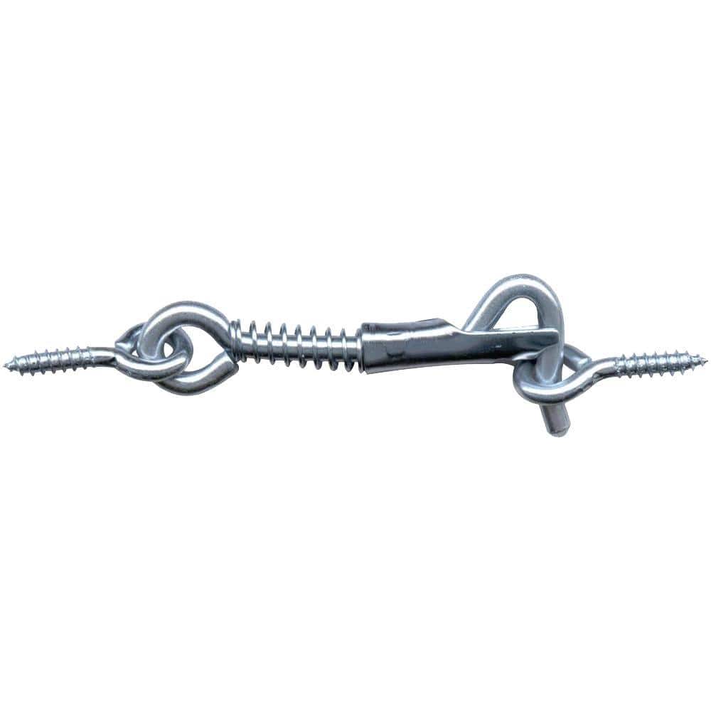 Crown Bolt 2-1/2 in. Stainless-Steel Positive Lock Gate Hook and Eye ...