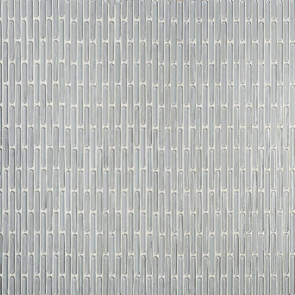 Ivy Hill Tile Reed Gray 11.81 in. x 12.04 in. Polished Glass Wall ...