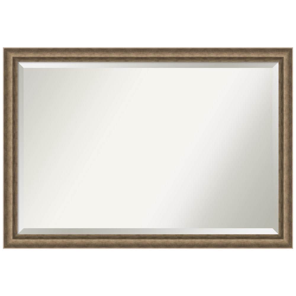 Amanti Art Angled Bronze 39.25 in. x 27.25 in. Beveled Modern Rectangle ...
