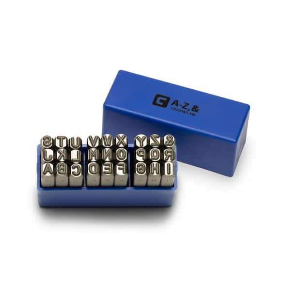Capri Tools Professional 1/4 in. Letter Stamp Set (27-Piece) CP23100 ...